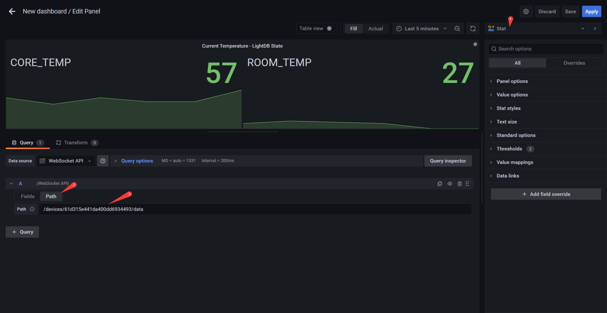 Using WebSockets with Grafana - The Golioth Developer Blog