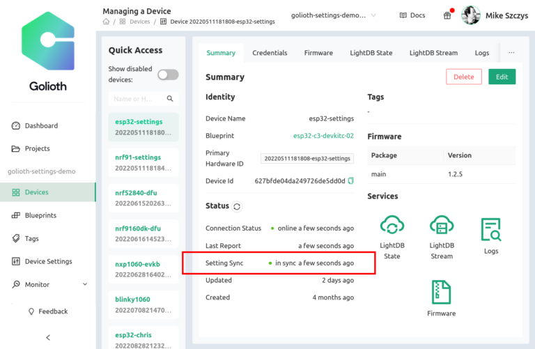 How to use the Golioth Settings Service with Zephyr - The Golioth Developer Blog