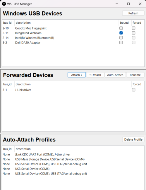 USB support in WSL2 - now with a GUI! - The Golioth Developer Blog