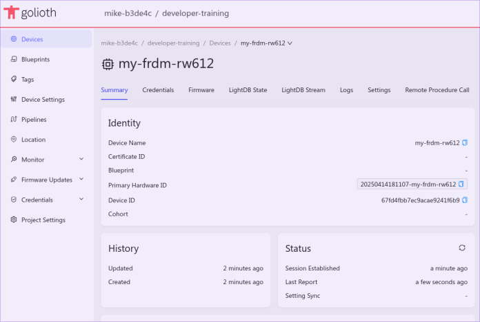 Using the NXP FRDM-RW612 with Golioth - The Golioth Developer Blog